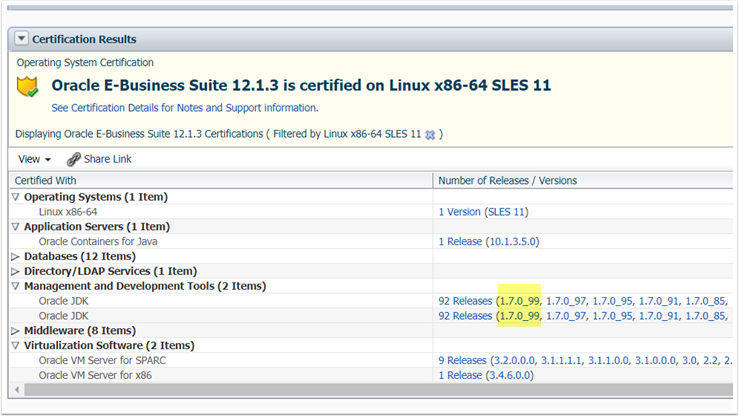 Latest JDK7 update with R12.1.3 64bit SLES11 on the Apps Tier — oracle-mosc