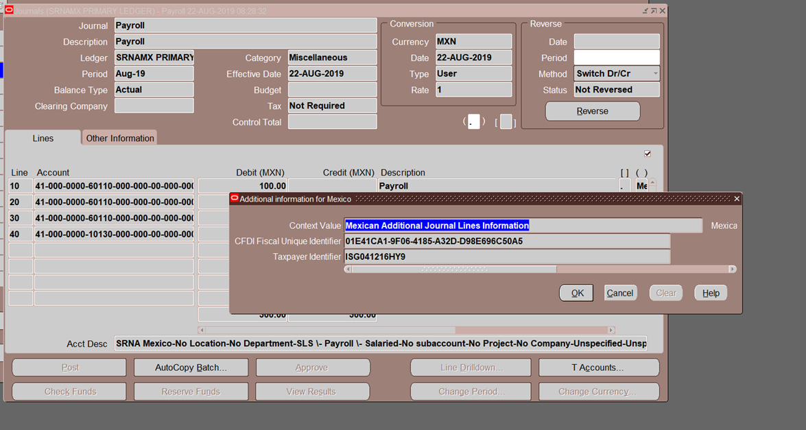 R12 How To Define The Web Adi Layout For Gl Journals Mexico Localization — Oracle Mosc 
