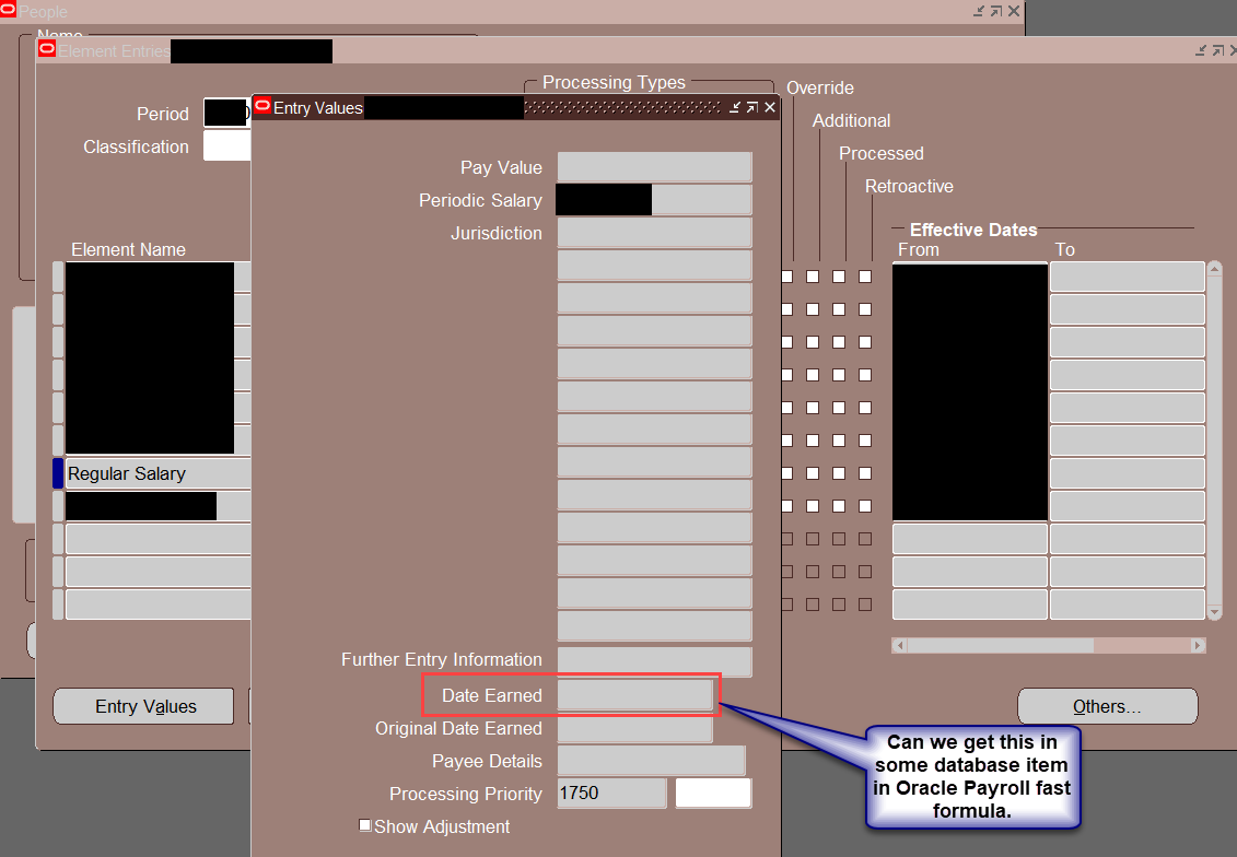 How to get Date Earned input value in fast formula — oracle-mosc