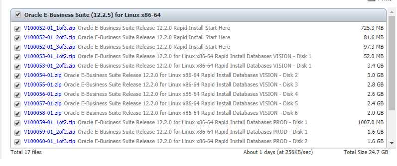 12.2.5 files on edelivery.oracle.com — oracle-mosc