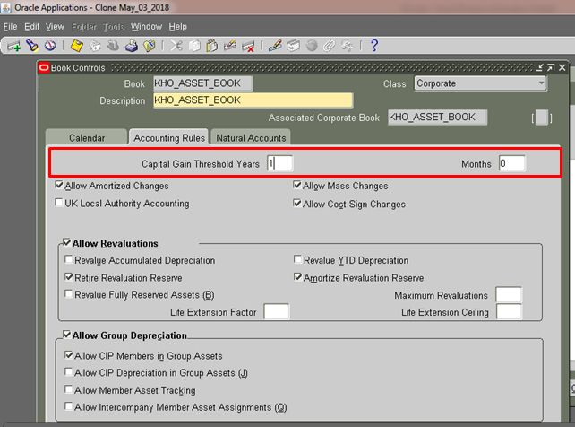 Capital Gain Threshold Years In Book Controls Is This Only For Information Purposes Or Used By