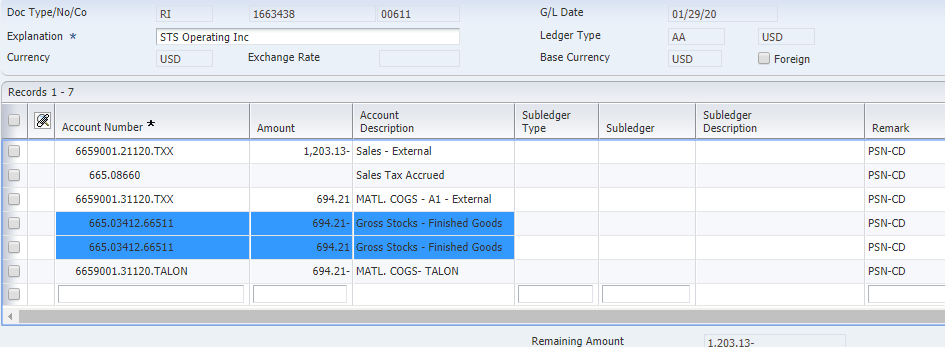 JDE 9.1 - Sales update - Inventory DMAAI issue for ZERO cost — oracle-mosc