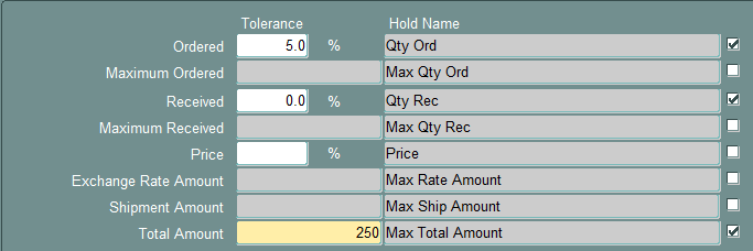 Max Invoice Tolerances on Total PO amounts rather than shipment line ...