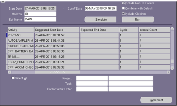 Preventive Maintenance Not Generating Work Order — Oracle Mosc