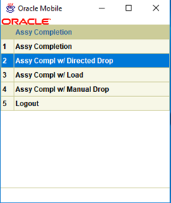 Assy Completion with directed drop MSCA — oracle-mosc