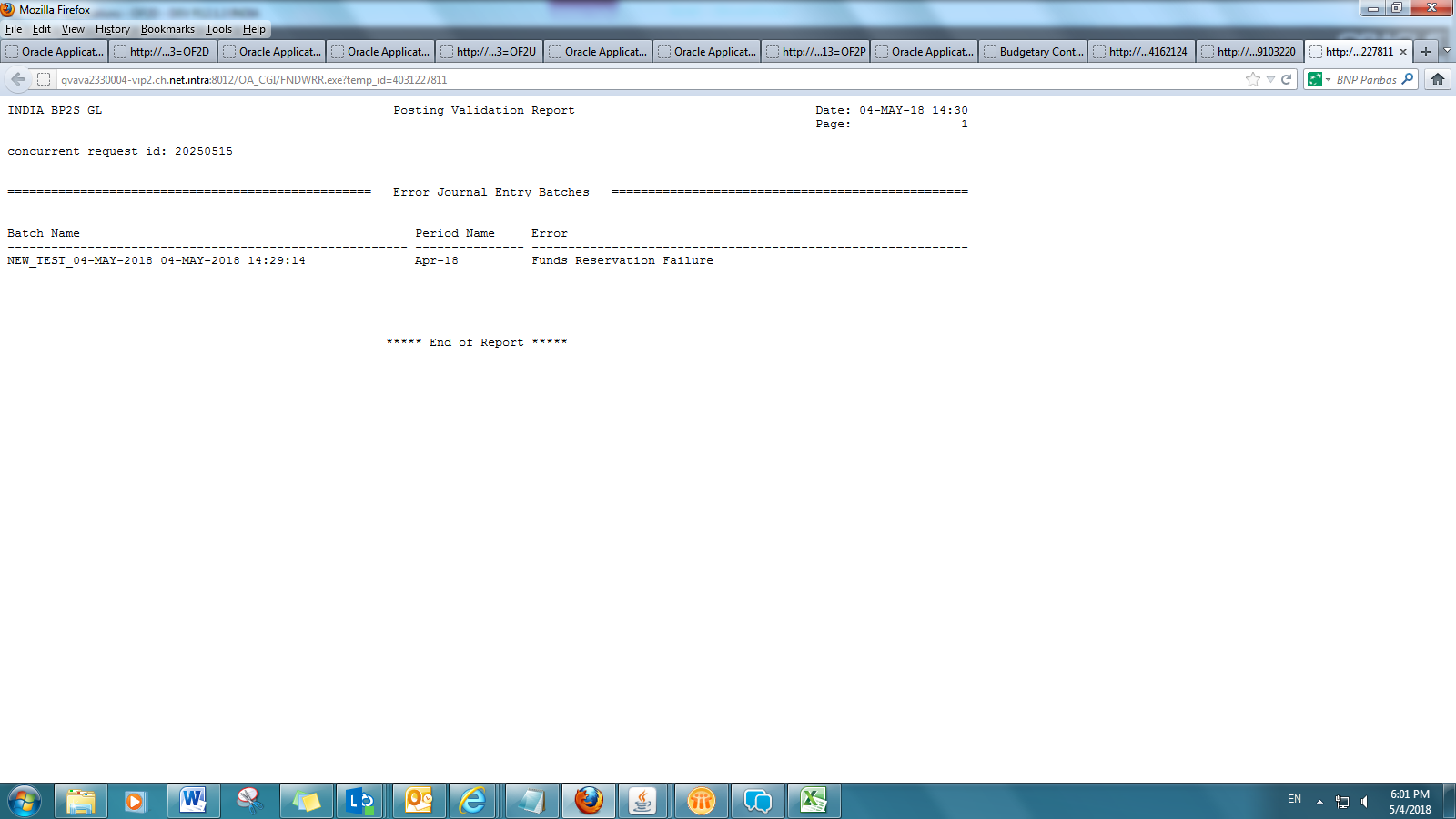 Funds Reservation Failure — oracle-mosc