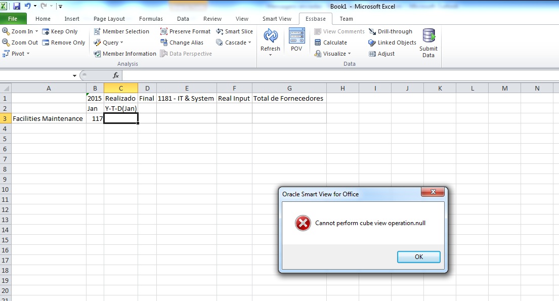 Smart View error using Y-T-D member — oracle-mosc