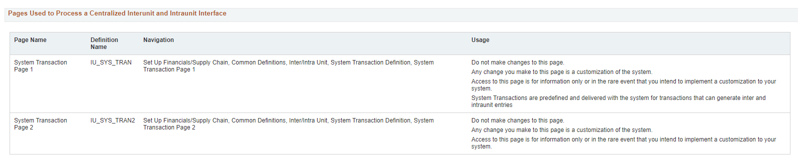 System Transaction Page 1and 2 changes — oracle-mosc