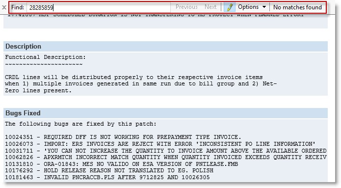 How to read from a readme file of a patch? — oracle-mosc