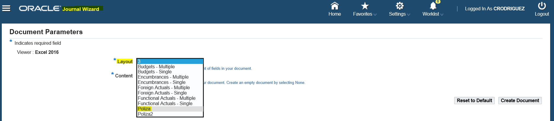 How To Edit Journal Wizard Custom Layout — Oracle Mosc 0134