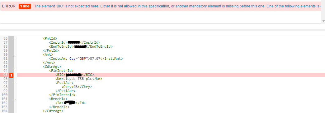 Creating ISO 2022 CGI Payment File. Using template: ISO CGI Credit Transfer Initiation V3 ...