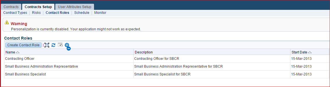 Is there any seeded Contact Roles available in the Oracle Procurement ...