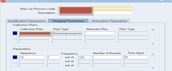 Skipping Parameters Under Skip lot Plan Setup(Quality Module,R12 12.2.3 ...