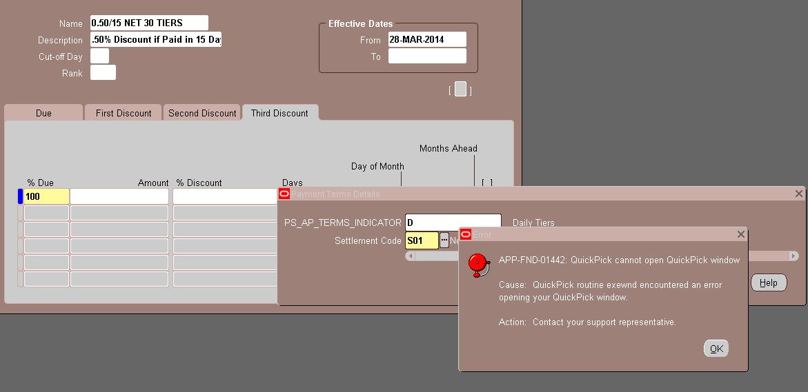APP-FND-01442 Qucikpick issue while creating payment terms. — oracle-mosc