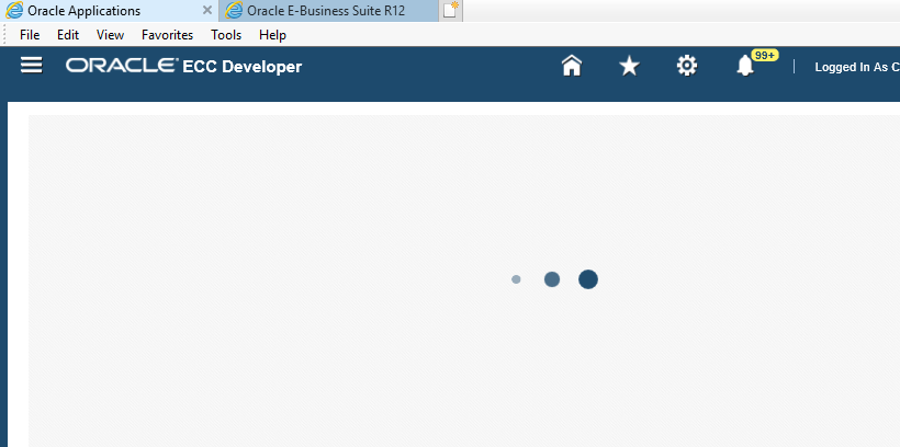 ECC Developer shows blank page on browser Internet Explorer 11 — oracle-mosc