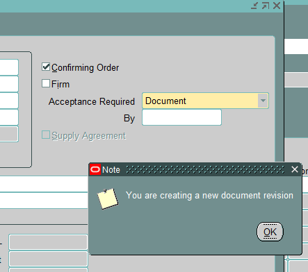 Confirming Order checkbox — oracle-mosc
