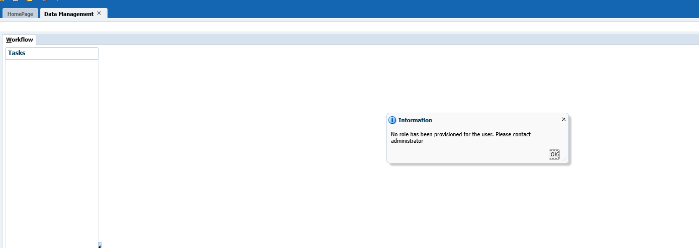 FDMEE UPGRADE: No role has been provisioned for the user' — oracle-mosc