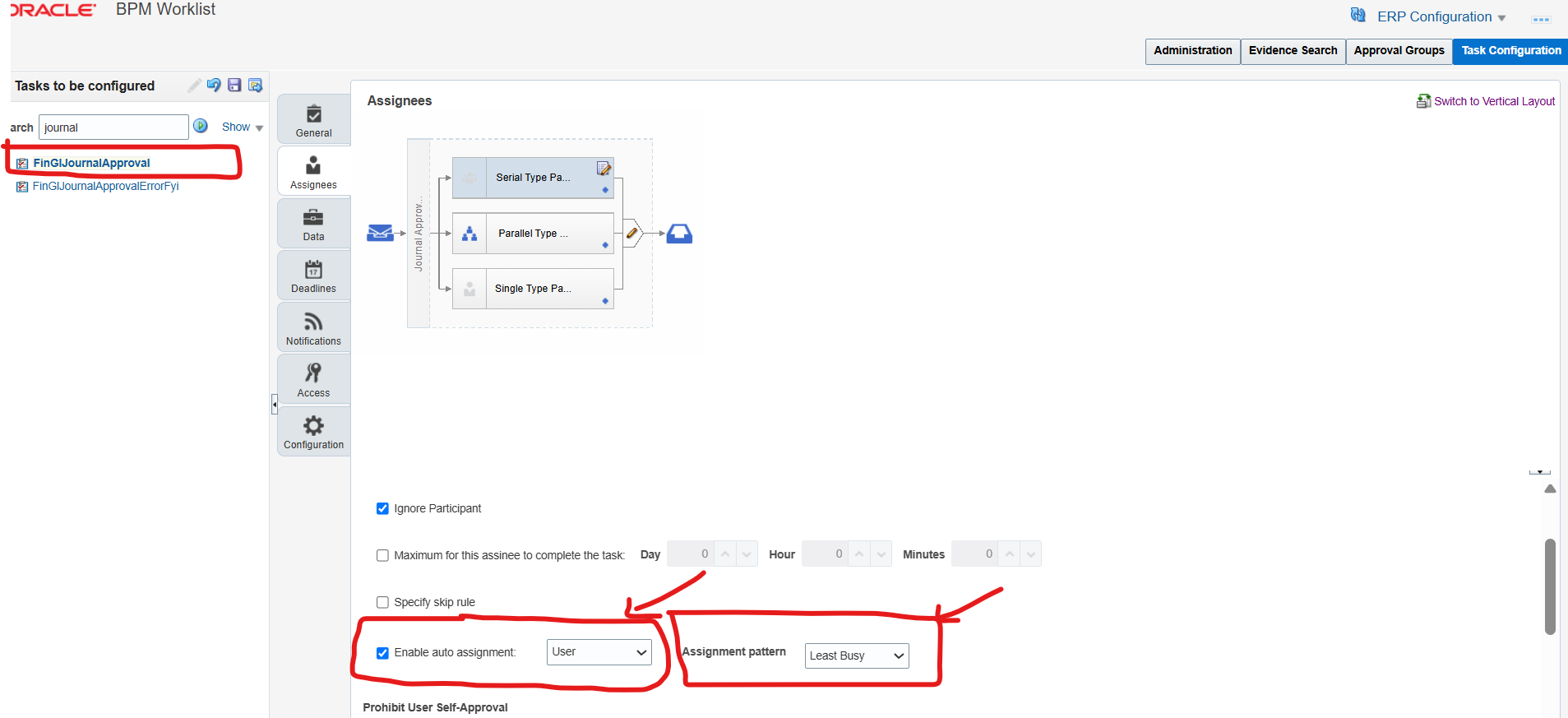 What Is The Task Of Enable Auto Assignment And Assignment Pattern 9601
