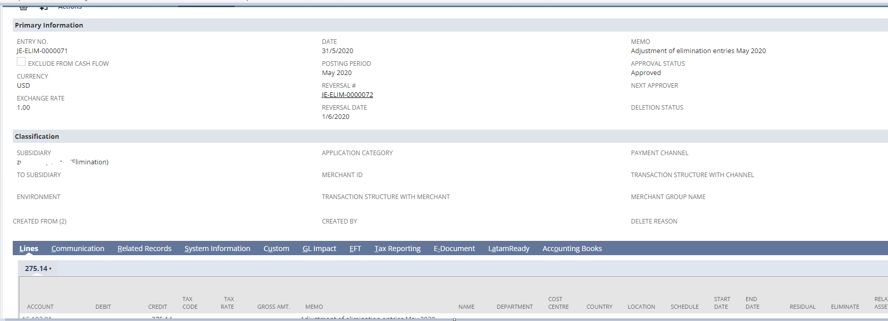 Eliminating Journal Entries generated by System or Manually post by ...