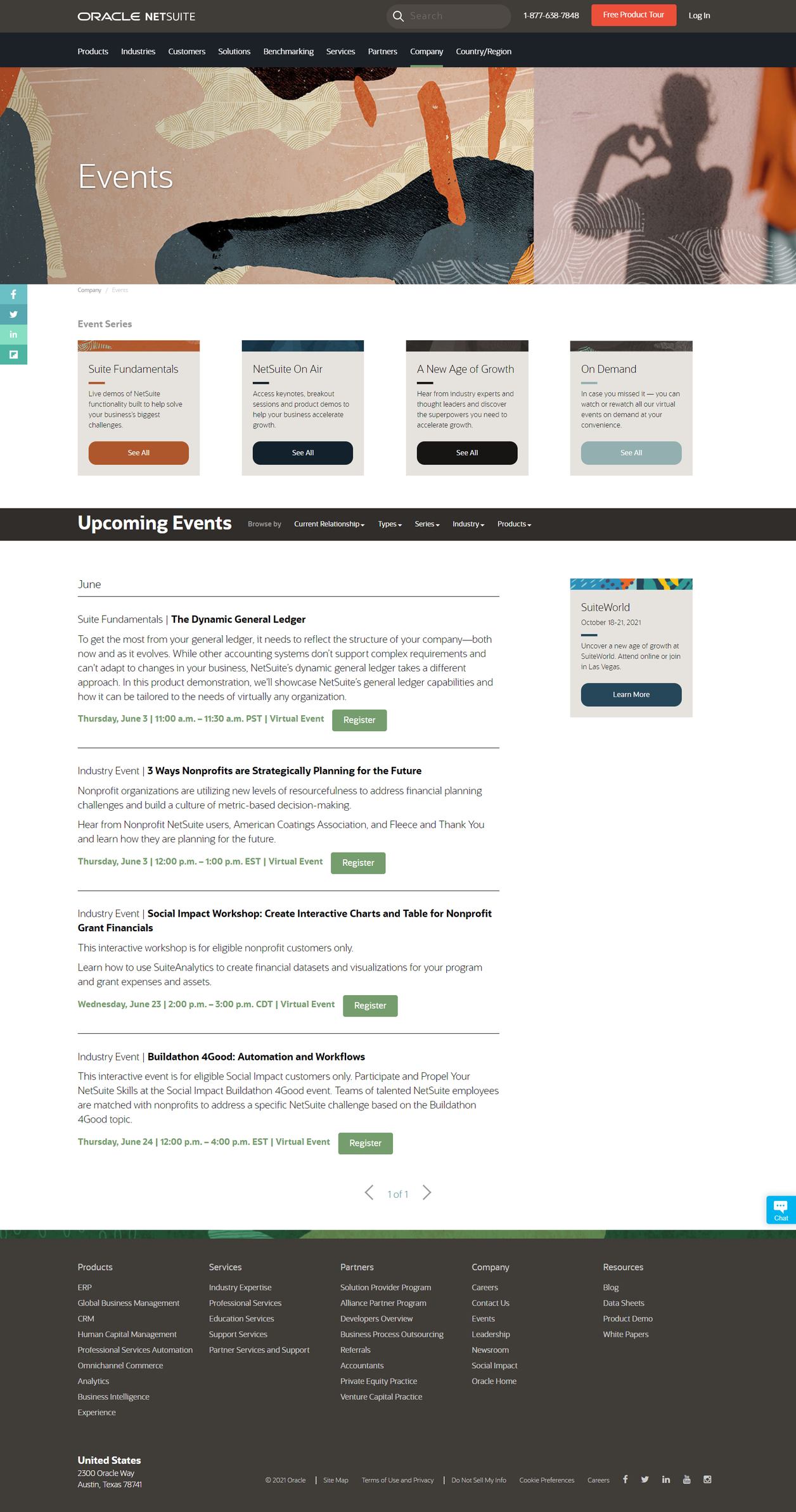 Oracle NetSuite Upcoming Events — NetSuite Community