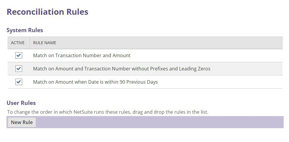 Disabling the Auto Match Rules in Match Bank Data — NetSuite Community