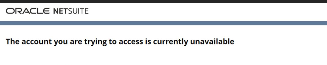 How to resolve "The account you are trying to access is currently ...