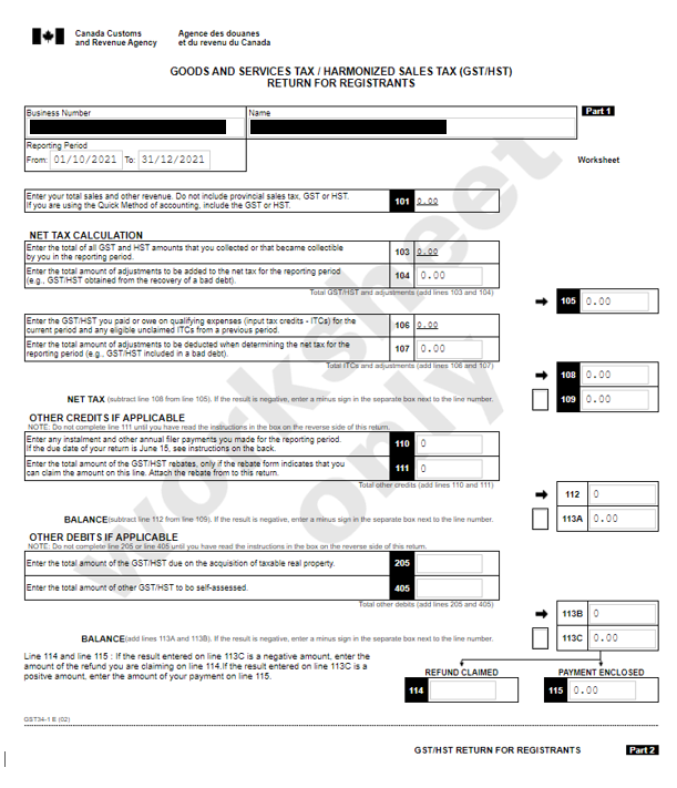 Canada Tax GST34 Worksheet not Populating — NetSuite Community
