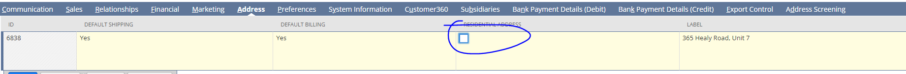 How to remove the Residential Address column? — NetSuite Community