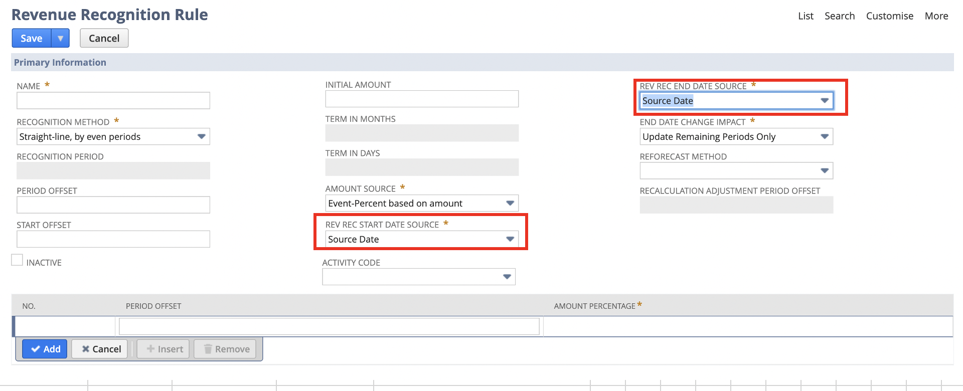 How To Use Source Day As A Rev Rec Start Date Source On The Revenue Recognition — Netsuite