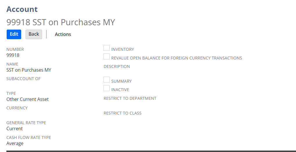 Updating Account Type or Tax Configuration — NetSuite Community