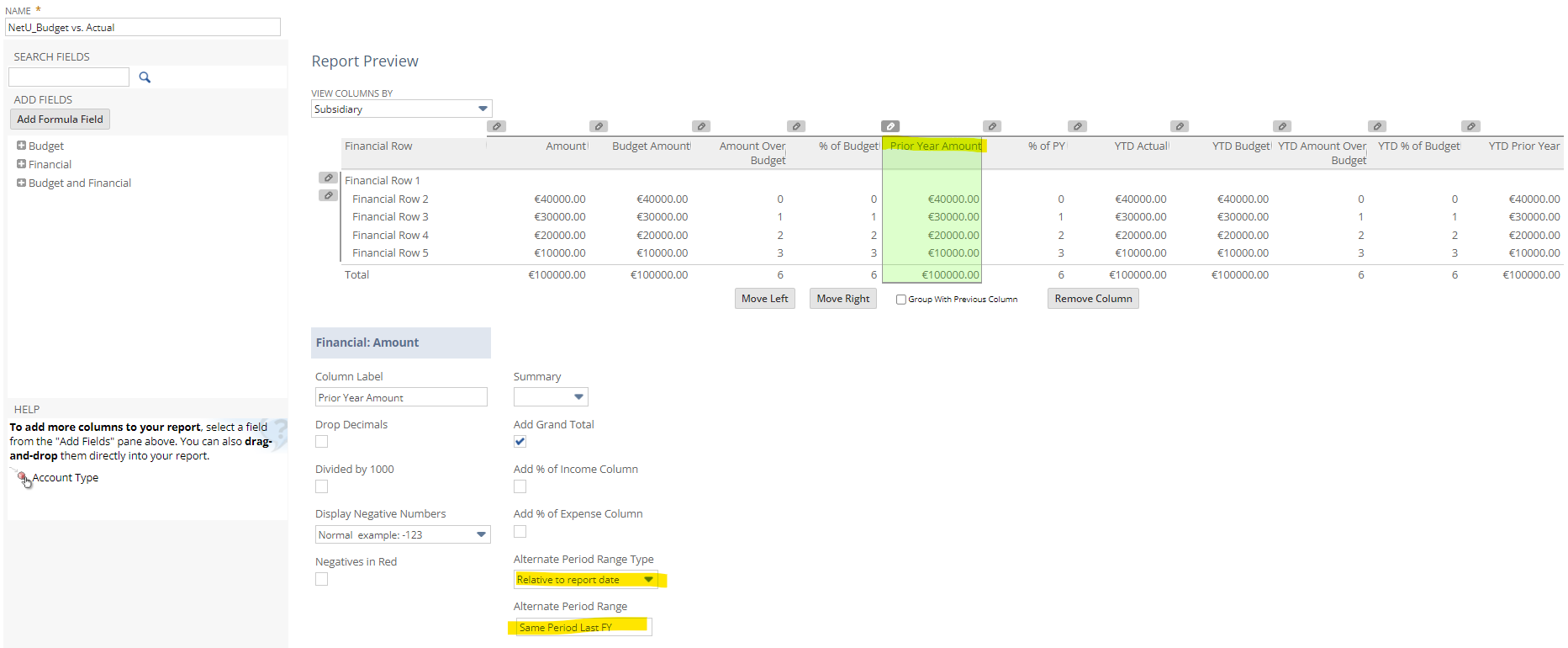 Budget vs Actual Report Bug — NetSuite Community
