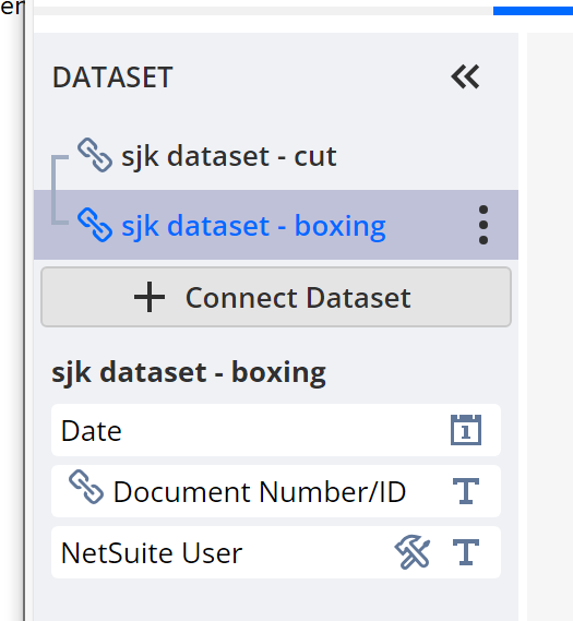 Can you use a linked data set in a workbook table visualization ...