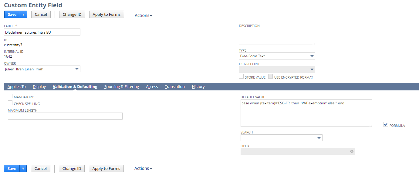 How to put a conditional disclaimer in Invoices — NetSuite Community
