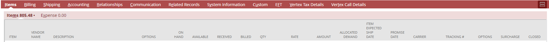 Arrange Sublist Order on Purchase Order Forms — NetSuite Community