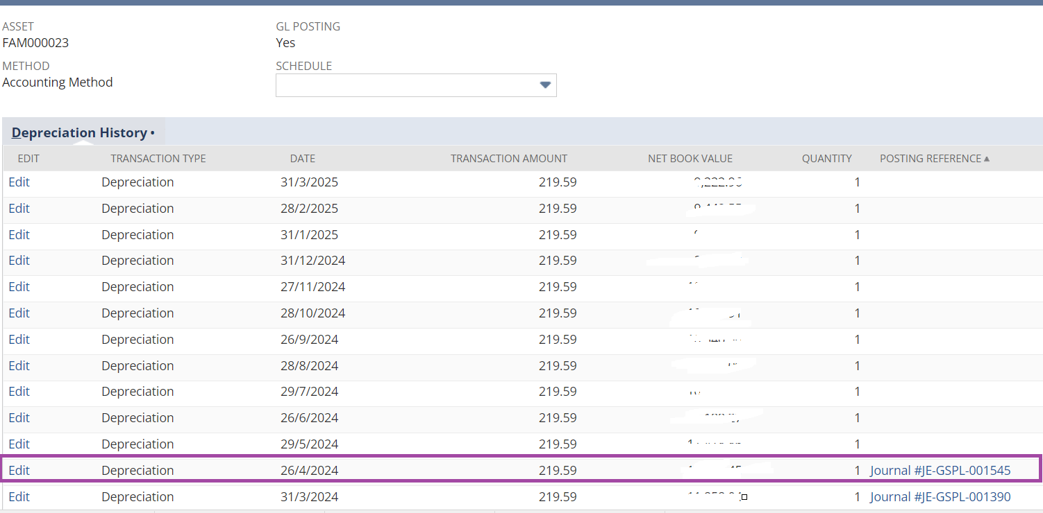 Delete Asset Depreciation — NetSuite Community