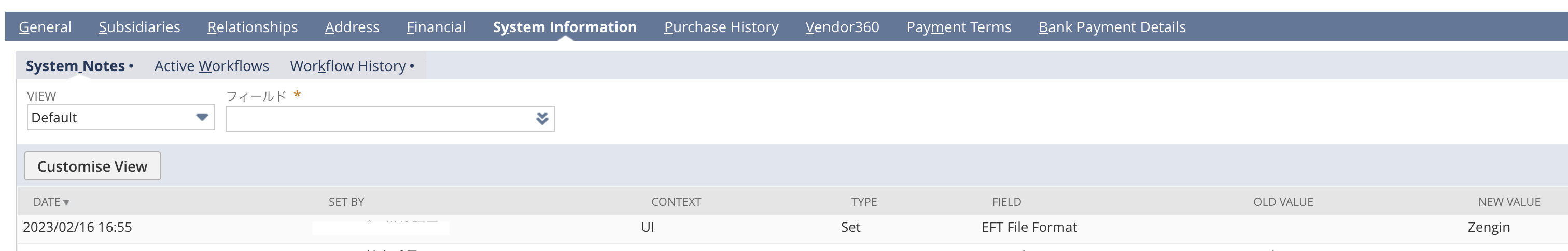EFT File Format is not recognized when Bank Payment Details are ...