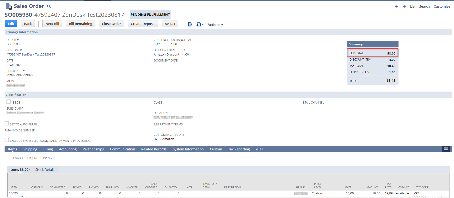 Output "Subtotal" (Summary of Sales Order/Invoice) via Saved Search ...