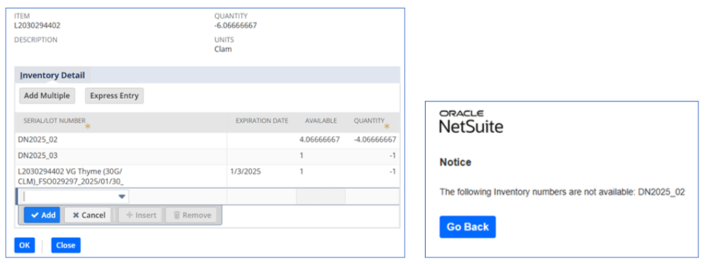 The following inventory numbers are not available in Inventory adjustment — NetSuite Community