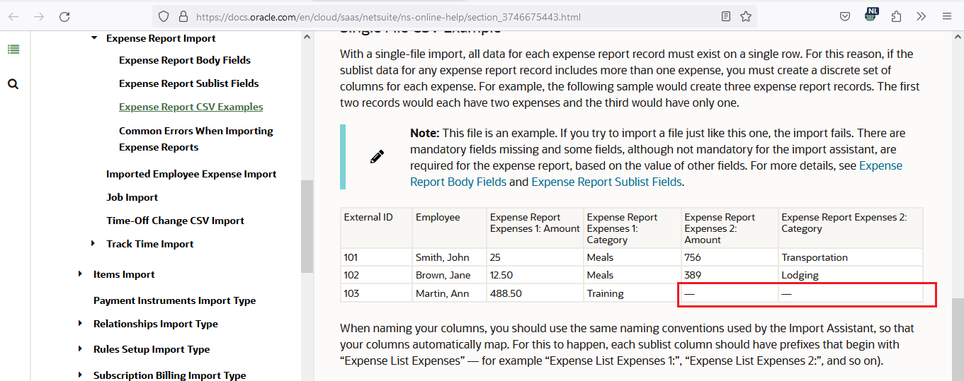 How to resolve error: "Please enter value(s) for: Amount, category" when importing Expense ...
