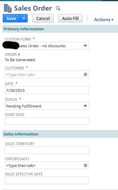 How to display sales rep field in sales information section upon order ...