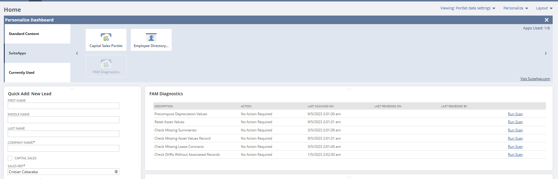 How to add the FAM Diagnostics Custom Portlet to the Fixed Assets ...