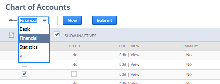 How to Customize Chart of Accounts page? — NetSuite Community
