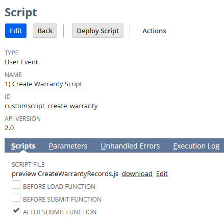 Script not Triggering - UserEventScript AfterSubmit to create new record. — NetSuite Community