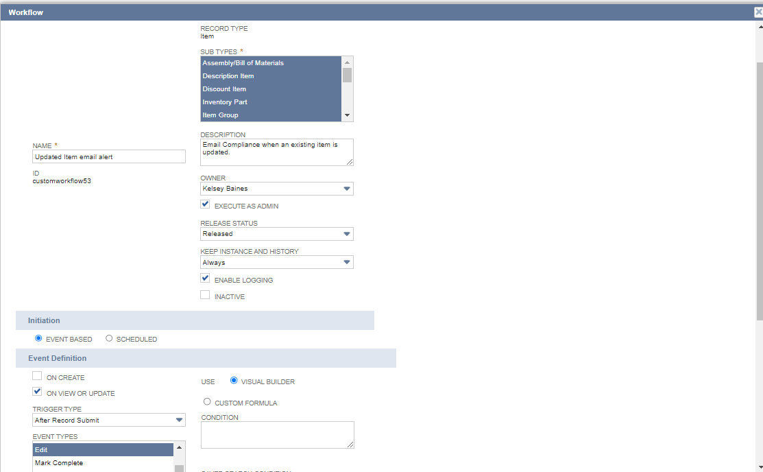 How to Send an Email When an Existing Item Is Updated Using Workflow ...