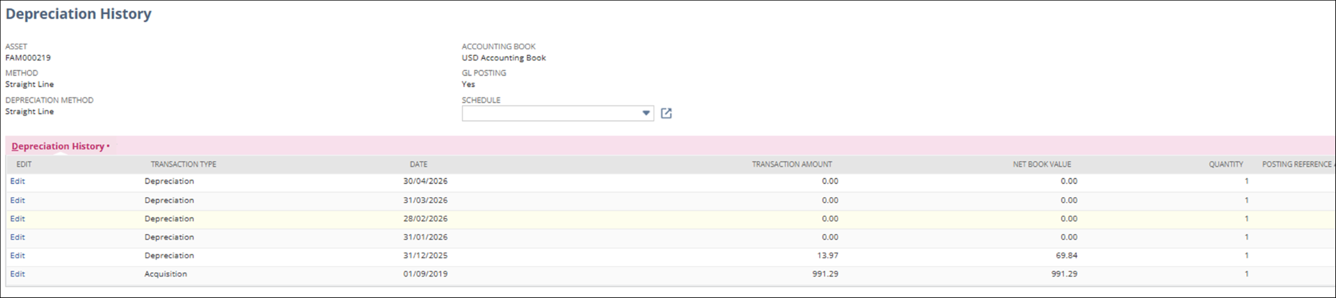 Re-run depreciation after edit and delete depreciation history record ...