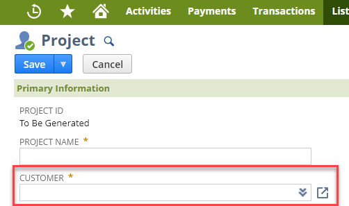 How to display only Customer records in the Customer field of a Project ...
