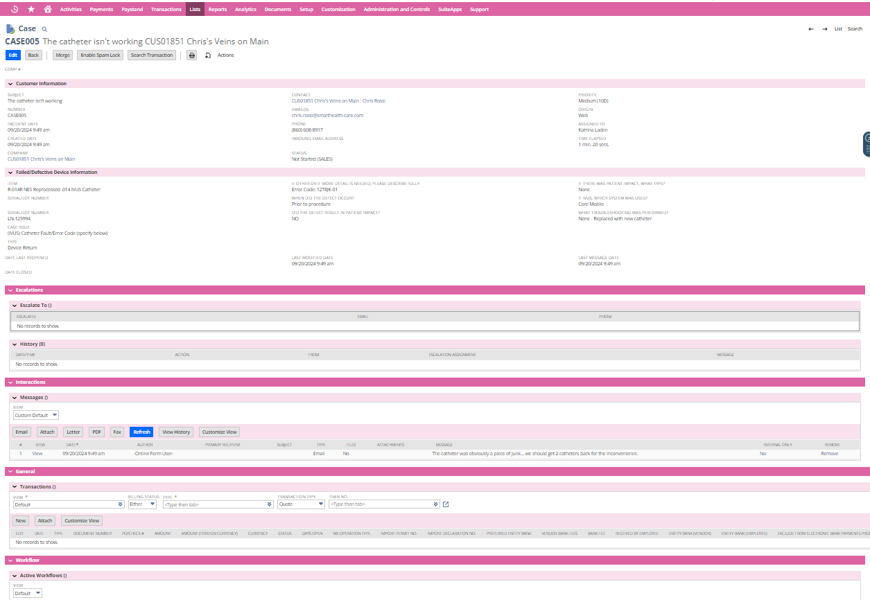 Cases Generated via Online Form Default to Unrolled View on Record — NetSuite Community