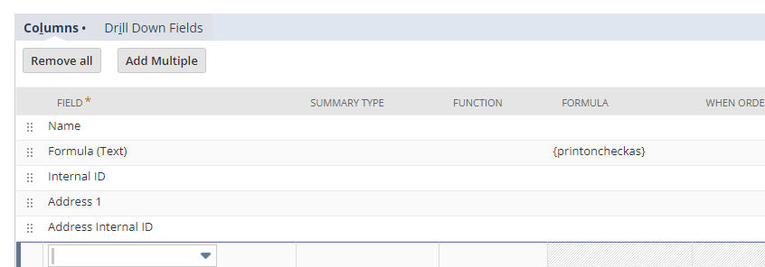 How to source Print On Check As field in Customer Saved Search ...