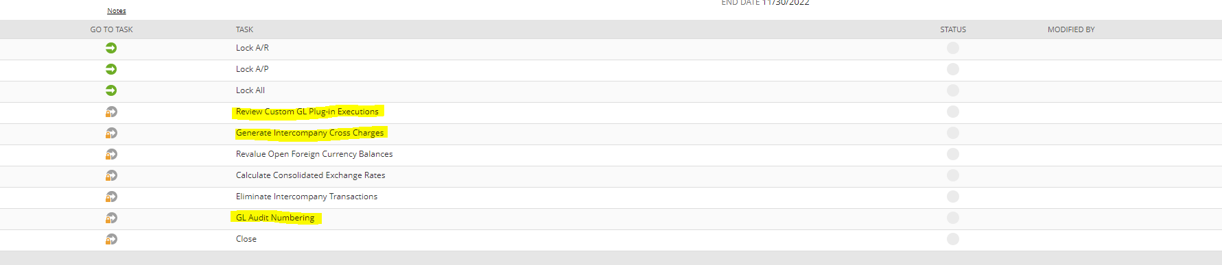 What are Custom GL Plug-in Execution, Generate Intercompany Cross ...