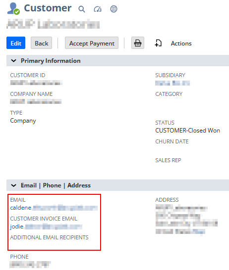 How to update customer email dialog box? — NetSuite Community